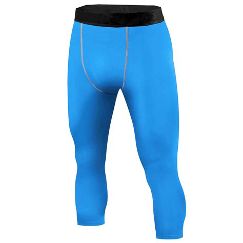 Mens Athletic Apparel Compression 3 4 Pants Tights Gym Base Layers