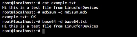 how to use the md5 and base64 commands in linux linuxfordevices