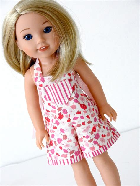 Handmade Romper For Wellie Wishers Doll American Girl Crochet American