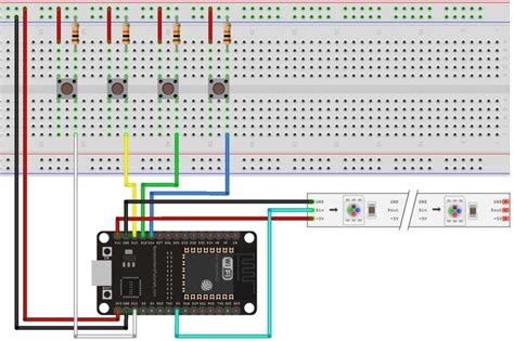 micropython ws2812b addressable rgb leds with esp32 and