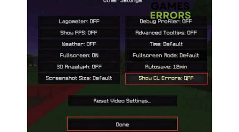 minecraft opengl error 1282 quick fix