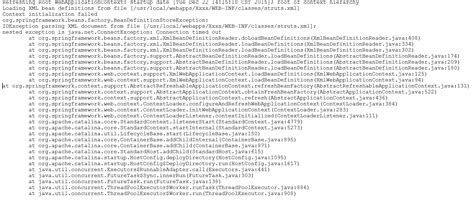 java struts2 context initialization failed stack overflow