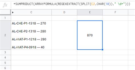 [solved] excel sum values by extracting numbers from single multi line