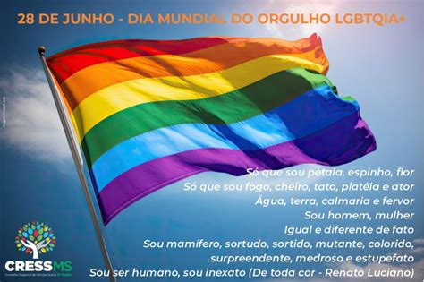28 De Junho Dia Mundial Do Orgulho Lgbtqia Cress Ms