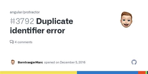 duplicate identifier error · issue 3792 · angular protractor · github