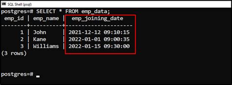 postgresql timestamp timestamp without time zone data type
