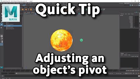 maya quick tip adjusting an object s pivot aka its center youtube
