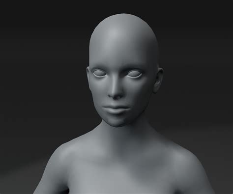 Modèle 3d De Maillage De Base Du Corps Féminin Modèle 3d Polygones 20k