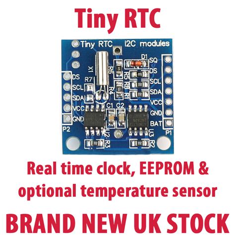 tiny rtc ds1307 ds18b20 real time clock module pic avr arm brand new