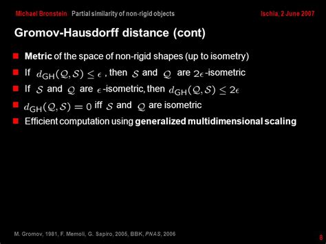 Paretian Similarity For Partial Comparison Of Non Rigid Objects Ppt