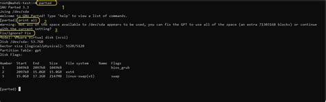 resizing root partition in linux