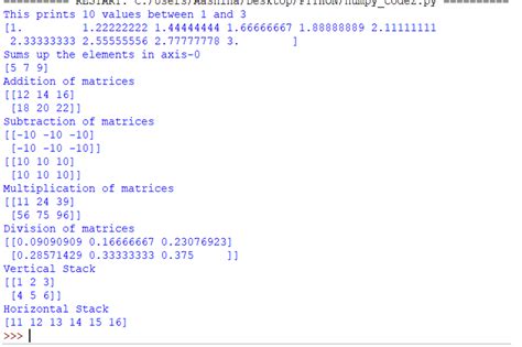 getting started with numpy
