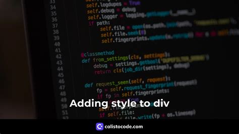 Adding Style To Div A Comprehensive Guide Calisto Code