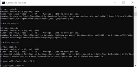 build and fill a sql server database using sql compare cli