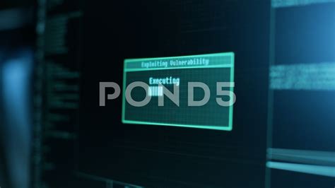 display showing stages of hacking in progress exploiting vulnerability