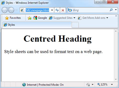 inline and embedded styles