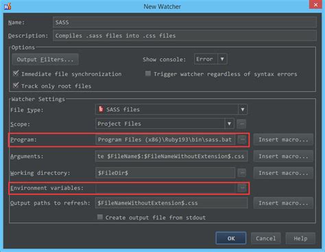 phpstorm配置file watcher在windows下自动编译sass文件 锟斤拷 博客园