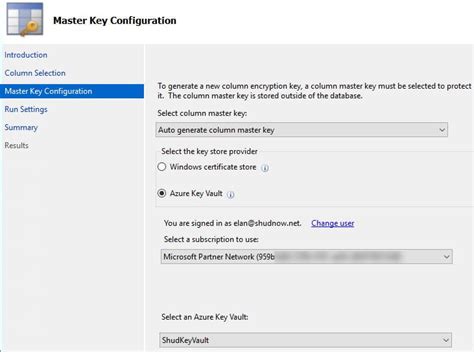 sql always encrypted column access using azure key vault