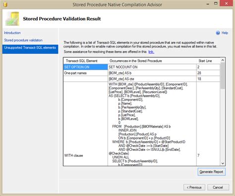 using natively compiled stored procedures in sql server