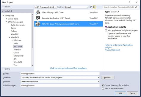 how to publish asp core web application via visual