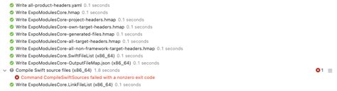 ios phasescriptexecution failed and compileswiftsources failed