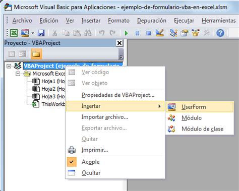 ejemplo de formulario vba en excel excel total