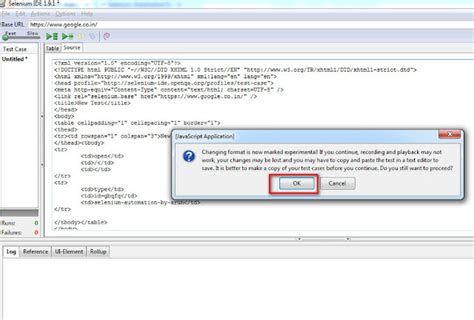 selenium by arun 18 viewing the source code of the steps recorded