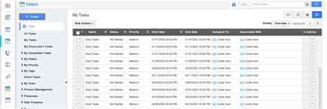 create and associate tasks