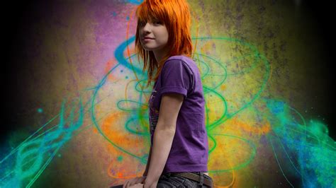 Wallpaper Women Redhead Singer Blue Hayley Williams Color