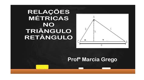 Relações Métricas No Triângulo Retângulo Youtube