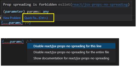[solved] how to resolve eslint error prop spreading is forbidden in