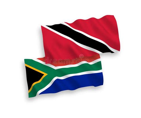 Flags Of Republic Of Trinidad And Tobago And Republic Of South Africa