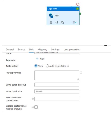 azure data factory copy activity from storage to sql hangs at 70000 rows