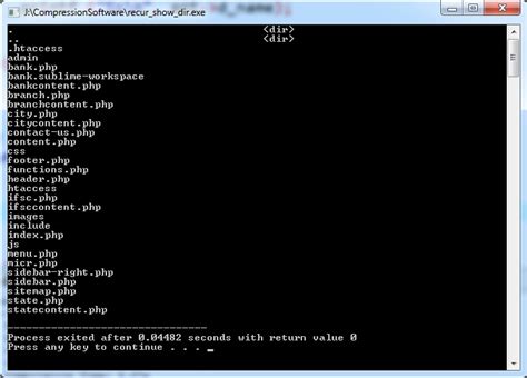 c c program to show files and folders recursively