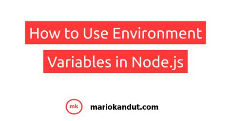 how to use environment variables in node