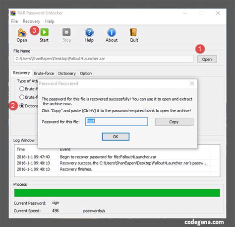 how to extract password protected rar file without password codegena