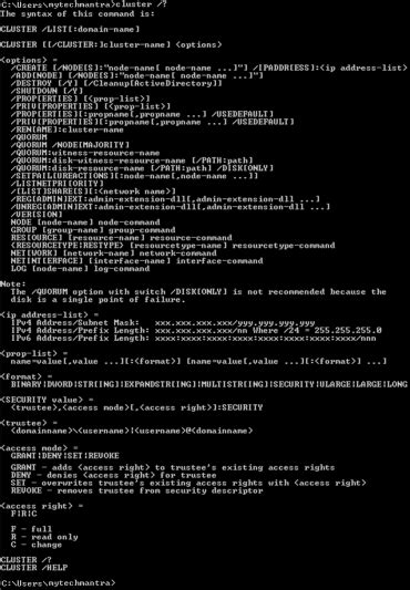 how to manage sql server failover cluster using command line