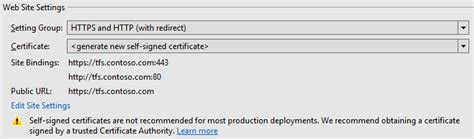 web site settings and security azure devops server setup upgrade and