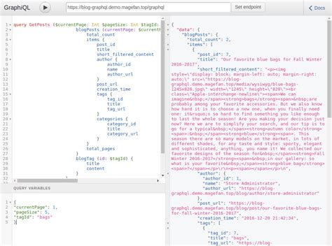 magento 2 blog graphql queries examples magefan