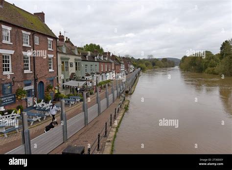 Bewdley Worcestershire 22nd October 2023 Flood Barriers Have Been