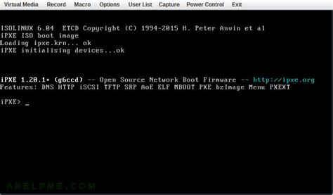booting network installation from ipxe disk using ipmi kvm any it