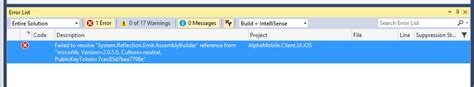 c xamarin forms ios app wont build failed to resolve system