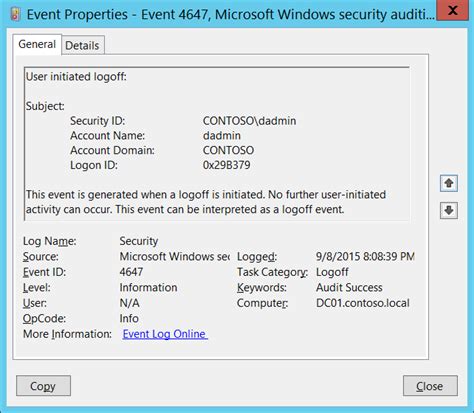 4647 s user initiated logoff windows 10 microsoft learn