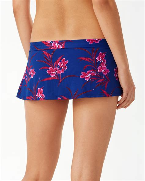 Tommy Bahama Synthetic Oasis Blossoms Skirted Hipster Bikini Bottoms In