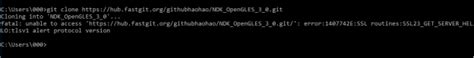 [solved] git clone error error 1407742e ssl routines ssl23 get server