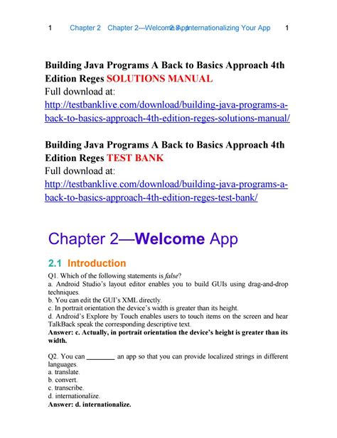building java programs a back to basics approach 4th