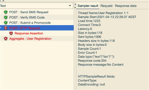 jmeter 5 4 1 failing for 204 response stack overflow