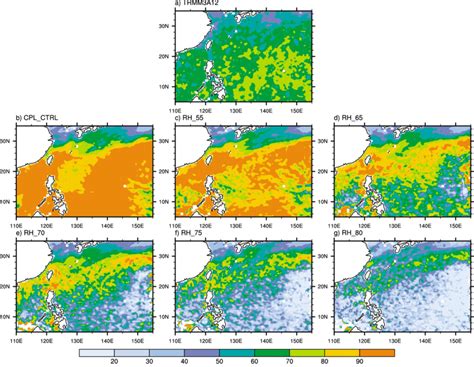 Spatial Distribution Of Convective Percentages Of Rainfall Averaged