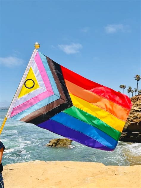 Intersex Inclusive Progress Pride Flag Hand Sewn Etsy