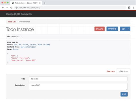 django rest framework tutorial todo api dev